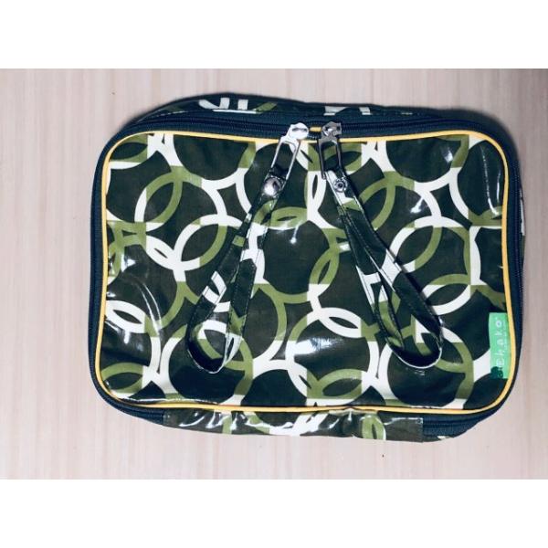 Ehako(エハコ) おむつポーチ グリーンサークル薄型(ビニールコーティング)ナチュラルリビングはあすつくに対応しています。●翌日お届け　平日15時・日祝14時までのご注文は翌日お届け　(対象地域：甲信越 北陸 関東 東海 関西 中国 四...