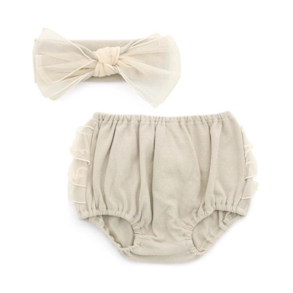 Ampersand(アンパサンド)の「premier チュールフリルブルマ&amp;チュールリボンヘアバンド」は、普段使いにもお出かけにも最適。■洗濯表記40℃を上限に洗濯機で洗濯、デリケートアイテムモード、ネット使用、漂白剤禁止、色物は同...