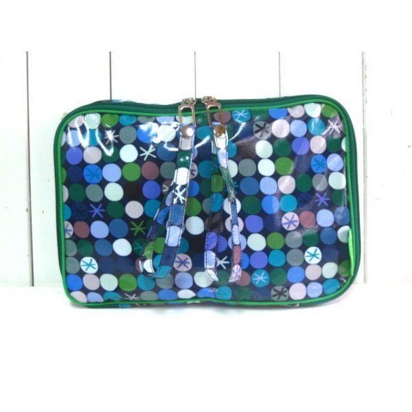 Ehako(エハコ) おむつポーチ サークルブルー薄型(ビニールコーティング)ナチュラルリビングはあすつくに対応しています。●翌日お届け　平日15時・日祝14時までのご注文は翌日お届け　(対象地域：甲信越 北陸 関東 東海 関西 中国 四国...