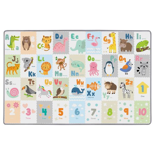 EVA樹脂製で心地よい弾力！【Myファーストプレイマット】・しっかりした厚みと適度な弾力厚さ1cmのEVA樹脂は衝撃を吸収しやすく、赤ちゃんのプレイタイムに安心安全な素材です。・お手入れカンタン100%ウォータープルーフなので、飲みものなど...