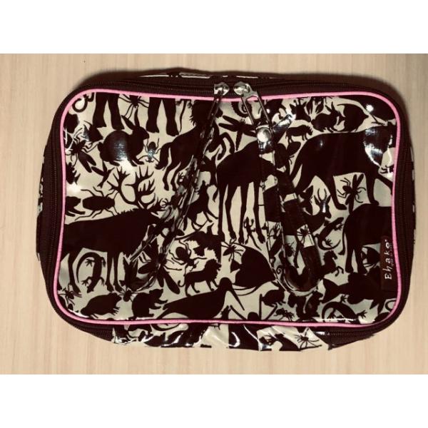 Ehako(エハコ) おむつポーチ ブラウンアニマル薄型(ビニールコーティング)ナチュラルリビングはあすつくに対応しています。●翌日お届け　平日15時・日祝14時までのご注文は翌日お届け　(対象地域：甲信越 北陸 関東 東海 関西 中国 四...