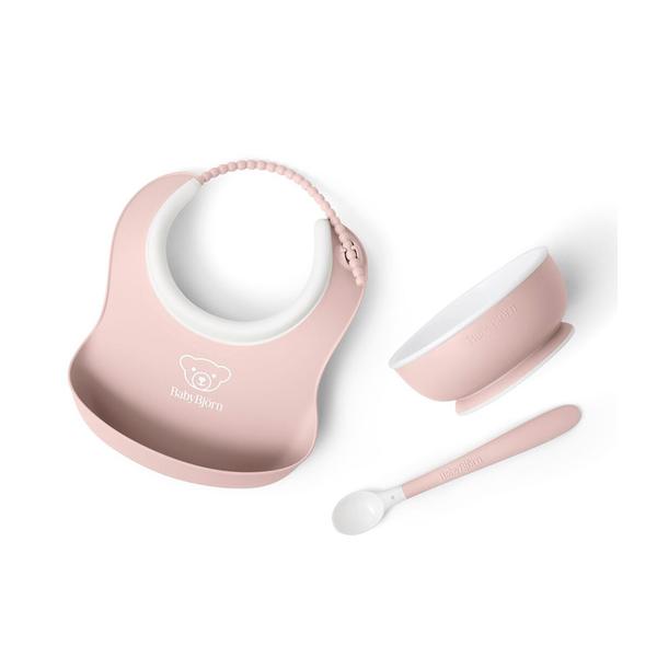 ベビービョルン ベビーフィーディングセット 3点セット パウダーピンク BabyBjorn ベビー 食器セット ベビーボール フィーディングスプーン スタイ 出産祝い大人気べビービョルン食器セットから離乳食開始スタートにピッタリのフィーデイ...