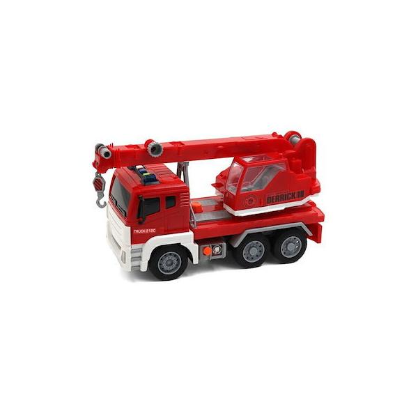 小さなボタンを押すと音が鳴ったり光ったり！アーム先のねじを回すとフック部分の紐がのびたり縮んだりします！大きなボタンを押すとアームが上まで上がり、荷台部分も動く本格的な消防車♪■使用電池釦電池（LR44）×３■対象年齢3歳以上F.O.TOY...