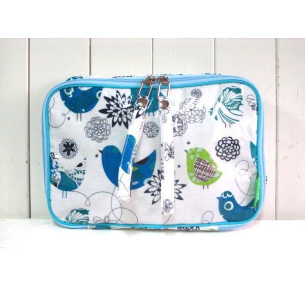 Ehako(エハコ) おむつポーチ コトリブルー薄型(ビニールコーティング)ナチュラルリビングはあすつくに対応しています。●翌日お届け　平日15時・日祝14時までのご注文は翌日お届け　(対象地域：甲信越 北陸 関東 東海 関西 中国 四国 ...