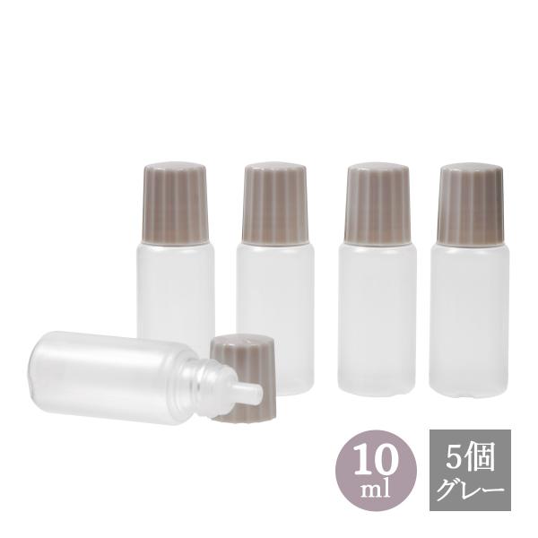 化粧水やオイルなどの小分けに便利なスポイトタイプの容器です。携帯用にも便利なサイズです。グレーキャップ 5個セットです。[ ドロッパーボトル 小分けボトル 詰め替えボトル 半透明 スポイト 小分け容器 化粧品容器 手作りコスメ容器 手作り化...