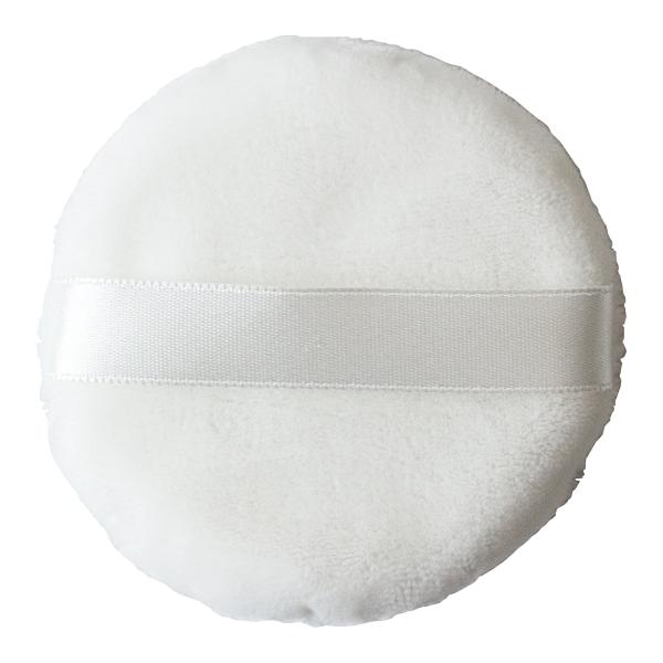 フェイスパウダー・ルースパウダーに最適なパフです。別売りのパウダー容器65mlと合わせてのご使用に適しています。弊社製品シルクパウダーなどにおすすめです。[ ぱうだーぱふ しろ 丸型 メイクパフ 詰め替えパフ 詰め替え メイク ファンデーシ...