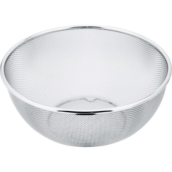 【商品概要】サイズ:φ250x110mm本体重量(kg):0.207素材・材質:18-8ステンレス鋼生産国:日本/三条市使用金網:平織/φ0.45x14メッシュ【商品説明】説明オールステンレス製でお手入れがしやすく、とても衛生的です。機能美...