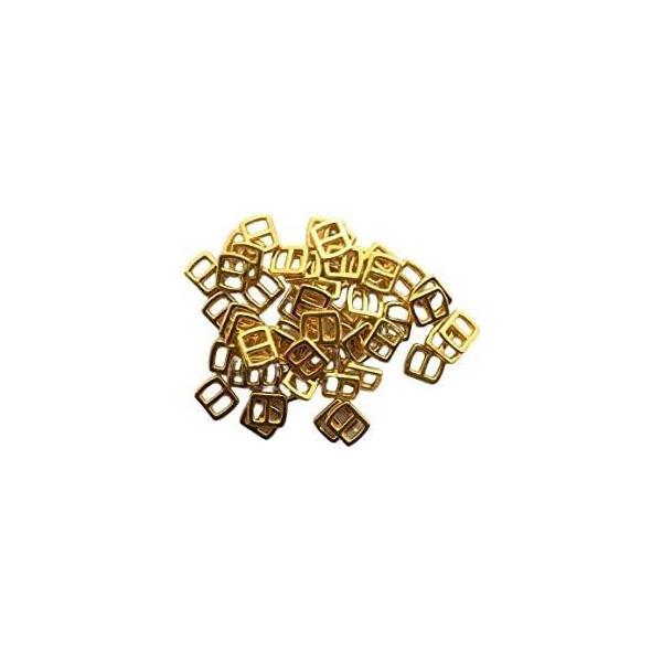 60個です。サイズ：約5ｍｍ×6ｍｍ　厚み：約1ｍｍ　材質：金属 小さなパーツですので、お子様やペットがいらっしゃる場合は、お取り扱いにご注意ください。