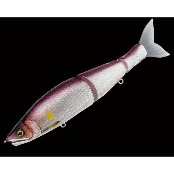 【商品概要】スローなＳ字スイミングはもちろん、低速から超高速まで全速度域をカバーすることができる新しいジョインテッドクローです。リアジョイントには新開発の【ROMダンパー(PAT.P)】を搭載。リトリーブスピードやリーリングピッチを変化させ...