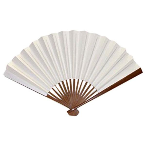 【商品名】　京扇堂 高座扇（落語扇子）無地 7寸5分 白扇 2183 【商品説明】　・2183高座扇・サイズ：7寸5分（タテ 22.3 cm × ヨコ 39 cm）・扇骨：煤染骨・素材：和紙、竹・絵柄：無地 【サイズ】　高さ : 3.50 ...