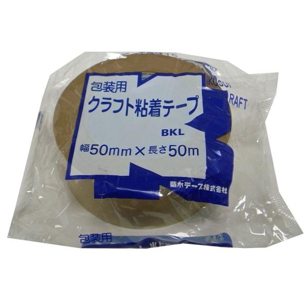 【商品名】　菊水テープ 包装用 天然ゴム系 クラフト粘着テープ BKL 幅50mm 長さ50m ダンボール色 【商品説明】　・商品サイズ(縦×横×高さ)ミリ:150×180×50・質量(g):290 【サイズ】　高さ : 5.90 cm　横...