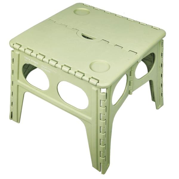 【商品名】　スロウワー(SLOWER) 折りたたみテーブル フォールディング テーブル チャペル 霞 グリーン FOLDING TABLE Chapel 【商品説明】　・【ご注意】踏み台としては使用しないでください。【お手入れ】水や濡れた洗...