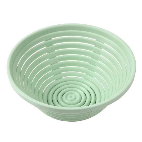 【商品名】　ドイツ製 洗えるプラスチック醗酵カゴ (丸型20cm) 【商品説明】　・カンパーニュ作りの必需品です。カゴに入れて発酵させ模様をつけます。・サイズ：内寸直径200mm　外寸直径210mm×高さ90mm・容量：パン生地約500g-...