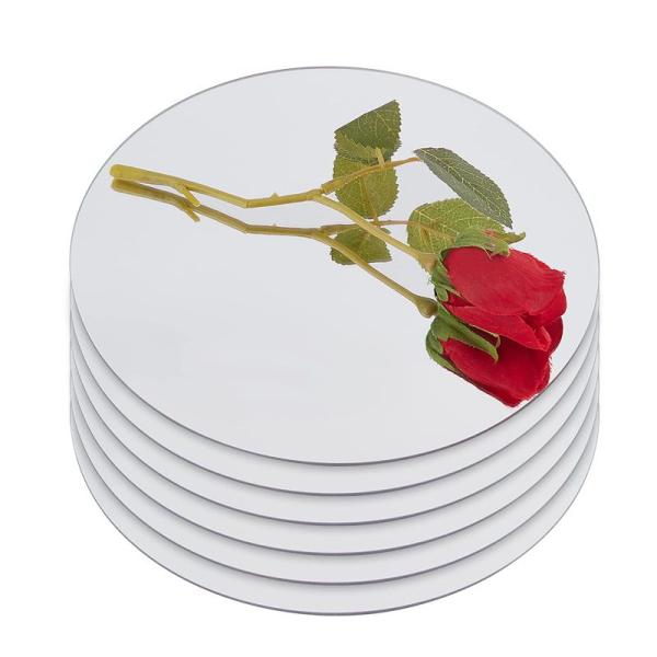 【商品名】　OLYCRAFT 6枚 ガラスミラートレイ 円形 テーブルミラートレイ 自由組合 壁ミラー装飾 ミラートレイ ミラーウォールデコレーション  【商品説明】　・?y?f?U?C???z6?????E???h?~???[?v???[...