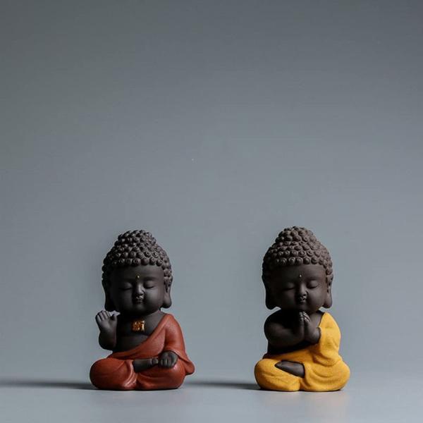 【商品名】　お釈迦様 オブジェ お釈迦 かわいい 仏像 陶器 座禅 如来像 ミニ 2PCS(タイプ3) 【商品説明】　・?y?T?C?Y(??)?z: ??7.5cm?~??5cm?~??11.5cm・?y?f??z?F?????@?y??...