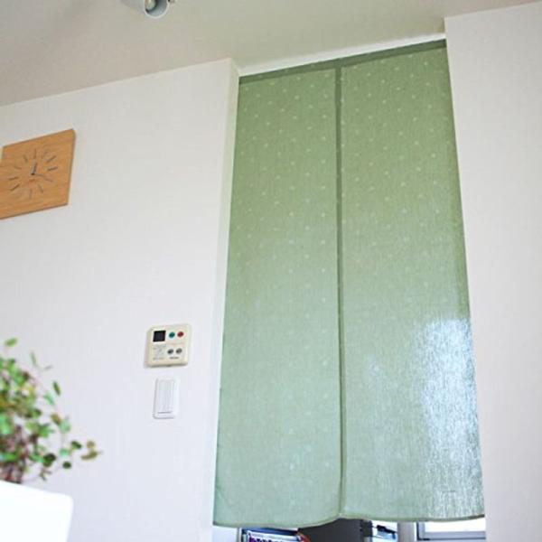 【商品名】　SunnyDayFabric のれん 水玉リネン グリーン フレンチリネン 約幅72cm x 丈150cm 【商品説明】　・?T?C?Y?F??72cm x ??150cm・?W???K?[?h?D??????????o??h?...