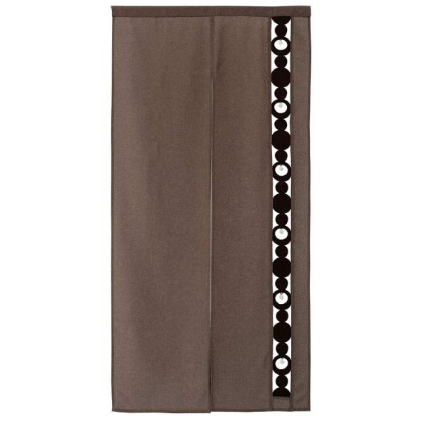 【商品名】　sunny day fabric のれん ブラウン 約幅85cm x 丈170cm クリスタルスキップ ロング丈 【商品説明】　・?y?J???[?z?u???E?? ?y?g???z?|???G?X?e??100% ?y???...