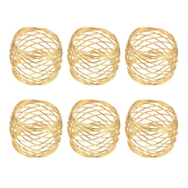 【商品名】　ナプキンリング ナプキンホルダー 結婚式 披露宴 テーブル装飾 パーティー レストラン用 ホテル 宴会 ディナー 食器飾り ゴールド 6個セ 【商品説明】　・?y?d?l?z????F???? ?J???[?F?S?[???h ...