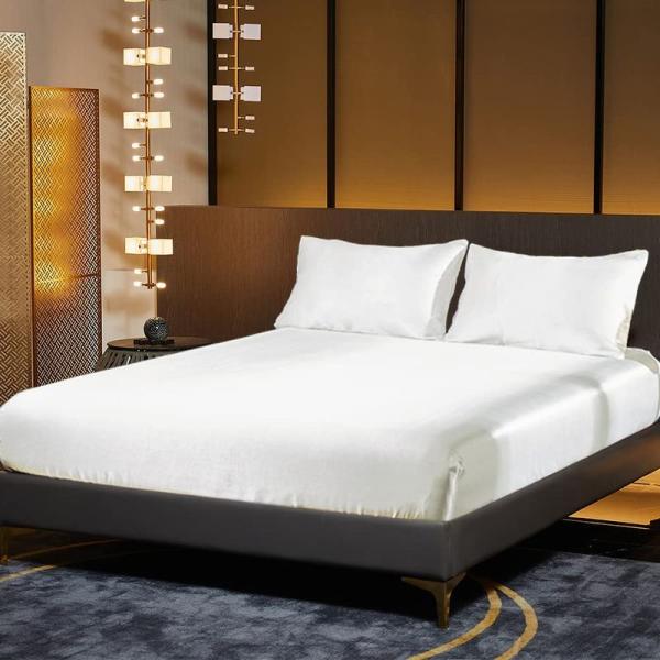 【商品名】　ボックスシーツ サテン ツルツル シルクみたい光沢 マットレスカバー 単品売り 洗える 吸水速乾 厚さ5-27cmのマットレスに適しています 【商品説明】　・?y?D???????n?z?F?|???G?X?e??100???A...