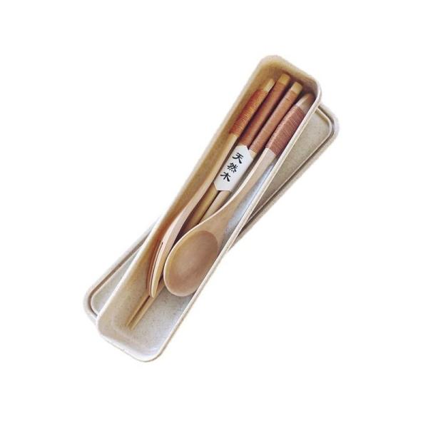 【商品名】　箸 スプーン フォーク セット 木製 箸 弁当用 天然木 箸 携帯用 木 スプーン・フォーク お弁当用箸 お弁当用フォーク ケース付き キャ 【商品説明】　・???y?M?t?g??K?p?H??Z?b?g?z?????????...