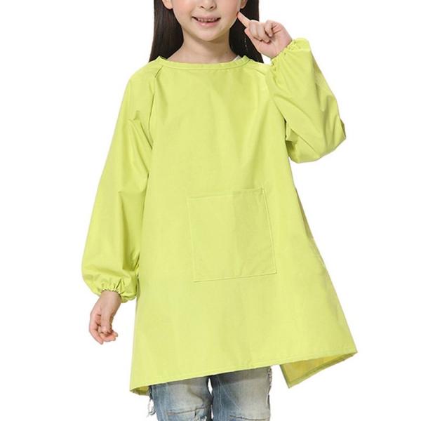 【商品名】　PETTCOCO 子供用 キッズエプロン シンプル 長袖-2020 無地スモック 防水 幼稚園 保育園 給食 絵画 工作 撥水 全11色 【商品説明】　 【サイズ】　高さ : 2.40 cm　横幅 : 26.00 cm　奥行 :...