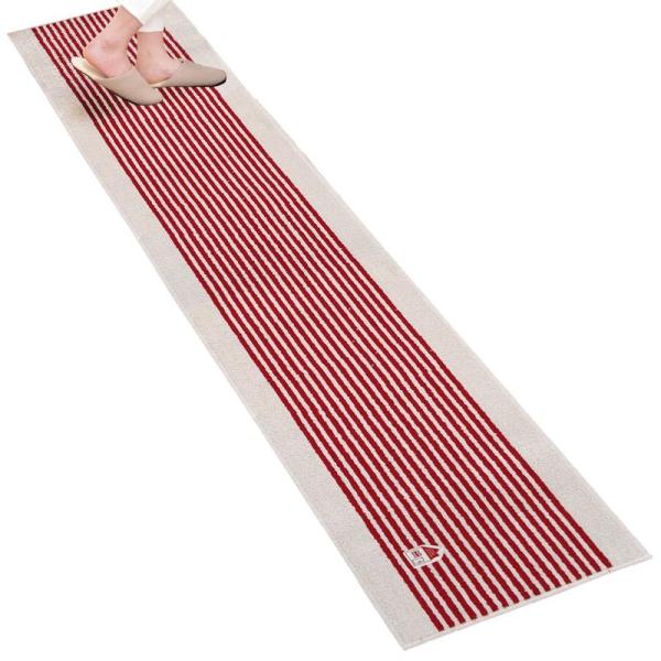 【商品名】　オカ カーサ キッチンマット 約45cm×240cmレッド(台所マット ボーダー CASA) 【商品説明】　・?C???e?C???A?G?????l?C?????`?[?t???A????????????????????A?b...