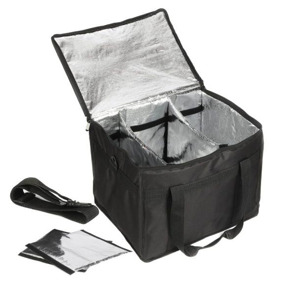 【商品名】　Yushang 保温配達バッグ 保冷エコバッグ デリバリーバック配達用 ランチバッグ 軽量 防水 商用グレードの耐久性 おりたたみ可能 仕切 【商品説明】　 【サイズ】　高さ : 9.00 cm　横幅 : 35.00 cm　奥行...