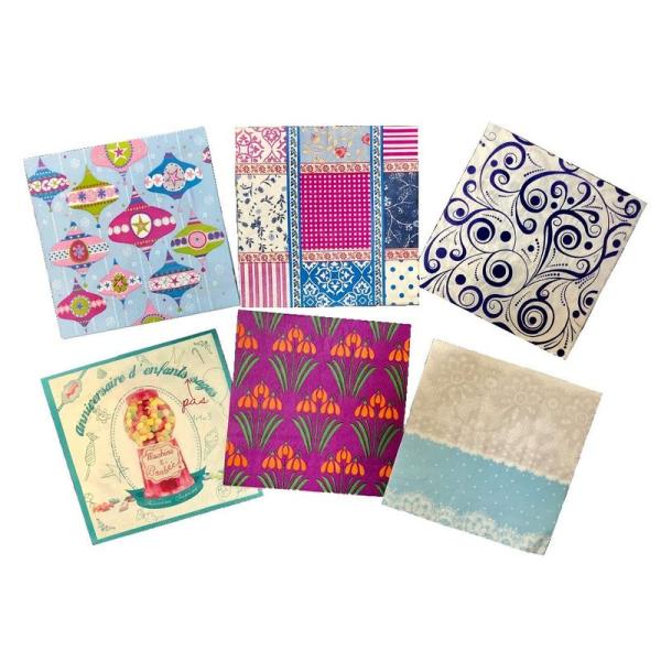 【商品名】　6種類 各２枚入 12枚入 ペーパーナプキンセット ファンタジー チェック ドット 総柄 結晶 キャンディーマシン 渦 ブルー 【商品説明】　・6???@?@?e2???@?@?@?@?@ 12??????・?T?C?Y?@?R...