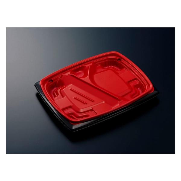 【商品名】　中央化学 弁当容器 使い捨て CTリル 24-20L 赤黒-BK 身 50個入り 赤と黒 約3×19.5×24.1cm 502476 【商品説明】　・?f??E???:?|???v???s?????E?^???N・?{??T?C...