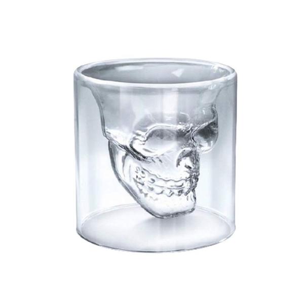 【商品名】　骸骨 ドクロ ロックグラス ショットグラス オンザロックグラス グラス クリア 75ml 【商品説明】　・?E?B?X?L?[?A?J?N?e???A??????????????s?b?^????O???X????B・?T?C?...