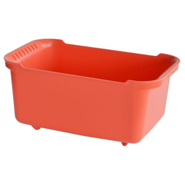 【商品名】　リス 洗い桶 脚付き ウォッシュタブ 排水栓付 レッド 7.8L W22×D36×H16.5cm リベラリスタ 日本製 【商品説明】　・22x36x16.5 cm・7.8L・?g???????????????????h???E?...