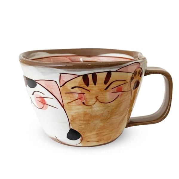 【商品名】　ジェイキッチンズ J-kitchens 工房祥 sho~ 3匹の子猫 スープカップ レッド 波佐見焼 日本製 【商品説明】　・?T?C?Y?i??j?F??10.5x12.5x7cm ?d??F235g・?e??i??j?F30...