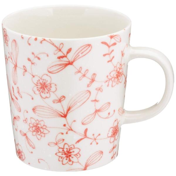 【商品名】　美濃焼 軽い器 ペンフラワー マグ 赤 K80078 【商品説明】　・Made in Japan・Material: Porcelain・Size: Approx. Diameter 3.3 x Height 3.7 inche...