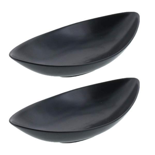 【商品名】　テーブルウェアイースト CAFEリーフボウル 27cm 2個セット 黒マット 【商品説明】　・2??Z?b?g??????H??Z?b?g??????A????E???v?w?E?J?b?v??????????A??l?????...