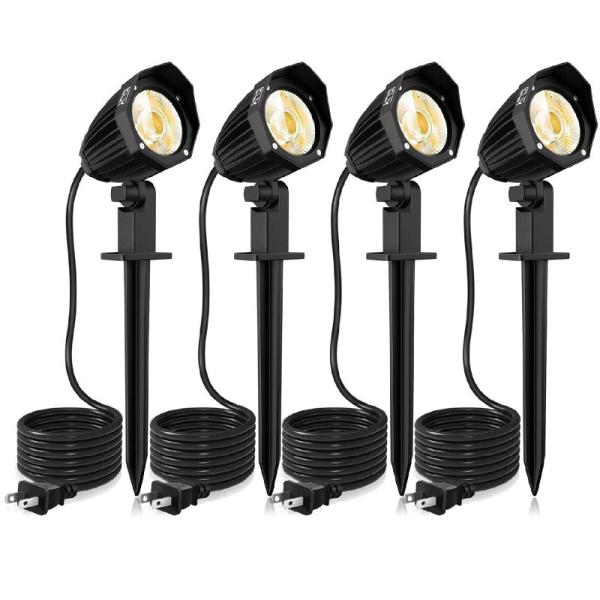 【商品名】　CLY LED ガーデンライト 電球色3000K パスライト 4個セット AC100V 9W スポットライト 常時点灯 高輝度 1050LM 【商品説明】　・???y?D????? IP66?h?J?h?? ??????C?g?...