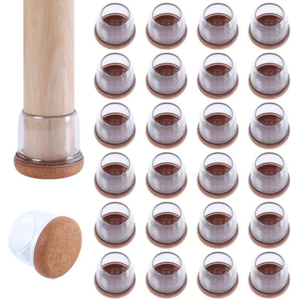 【商品名】　Ezprotekt 椅子脚カバー 24枚入り 椅子 あし カバー フェルト 傷防止 マット 滑り止め 椅子足キャップ 家具保護パッド 丸脚（ 【商品説明】　・?y?V?????A?b?v?O???[?h?z????~??????...