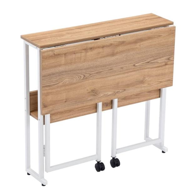 【商品名】　SYALEN 折りたたみデスク テレワークデスク 幅80 奥行53 高さ75cm 省スペース 多機能テーブル 机 コンパクデスク メラミン加 【商品説明】　・?y?C???e???A??????f?U?C???z???????G...