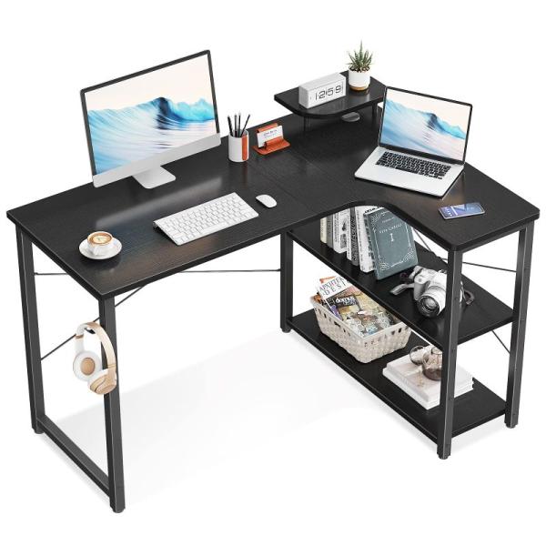 【商品名】　ODK パソコンデスク l字デスク 幅110 ゲーミングデスク pcデスク デスク 机 コーナーデスク L字型 ラック付きデスク 収納 オフ 【商品説明】　・?y?Q?[????d???????zL???Q?[?~???O?f?...