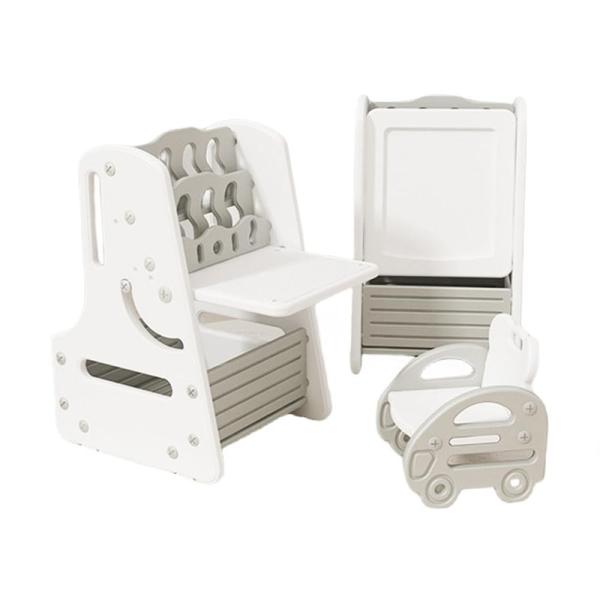 【商品名】　Jumei お絵描きボード キッズデスク イーゼル付き 大きい 多機能テーブル＆チェア 絵本棚 知育デスク 収納付き おしゃれ 軽量 コンパ 【商品説明】　・?y2WAY?z?C?[?[????e?[?u?????P??????...