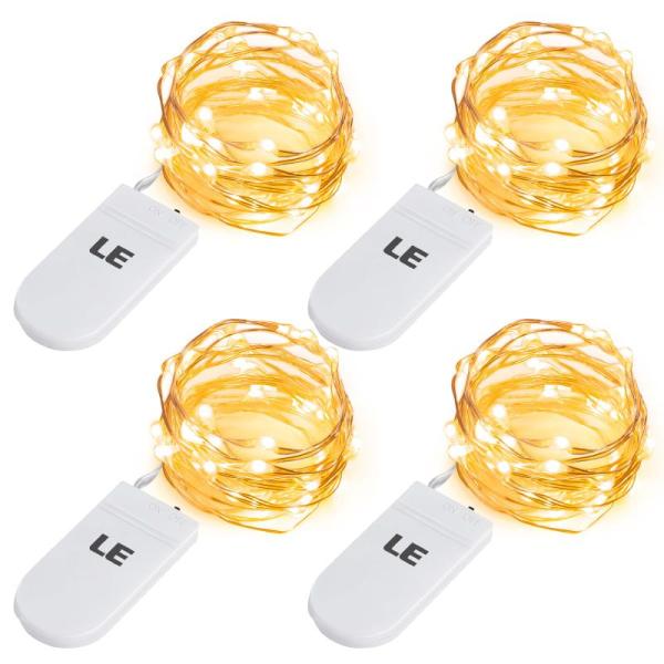【商品名】　Lighting EVER LEDストリングライト 電池式フェアリーライト LEDイルミネーション 1m 20LED 電球色 防水銅線ワイヤ 【商品説明】　・?y?d?r????l?X?????劈??z???????C???[?...