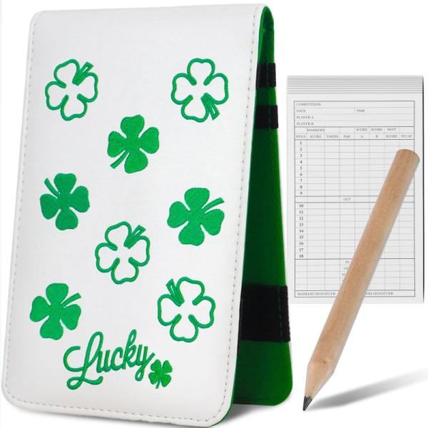 【商品名】　Big Teethh(ビッグティース) ゴルフスコアカードホルダー スコアカードケース スコアカードカバー スコアブックカバー クローバー刺 【商品説明】　・???T?C?Y?F??18.4cm*11.3cm(7.25*4.5 ...