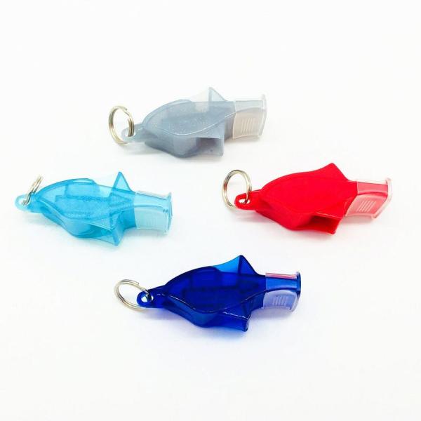 【商品名】　砂漠の小川 4セット ドルフィンプロ レフェリー ホイッスル / 子供のホイッスル シルバー + クリアブルー + レッド 【商品説明】　・?Z?b?g???e?F?V???o?[?~1?A?N???A?u???[?~1?A??...