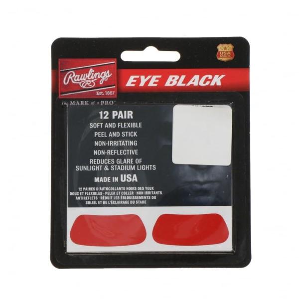 【商品名】　ローリングス(Rawlings) 野球 アイブラック シールタイプ EB12 レッド 12組 24枚入り 【商品説明】　・Anti-glare and blackout item to reduce glare・Contents...