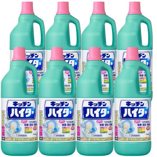 【商品名】　ワイドハイター ケース販売キッチンハイター 台所用漂白剤 大容量 1500ml×8個 【商品説明】　・Bleach dark spots such as cups and children's mugs that cannot ...