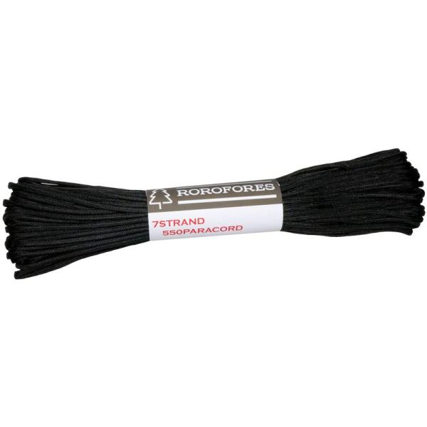 【商品名】　ROROFORES 7STRAND 550PARACORD パラコード 7芯 4mm 30m ブラック 【商品説明】　・?y?J???[?z?F?u???b?N・?y?ω?d?z?F250kg・?y???i?d?l?z?F???...