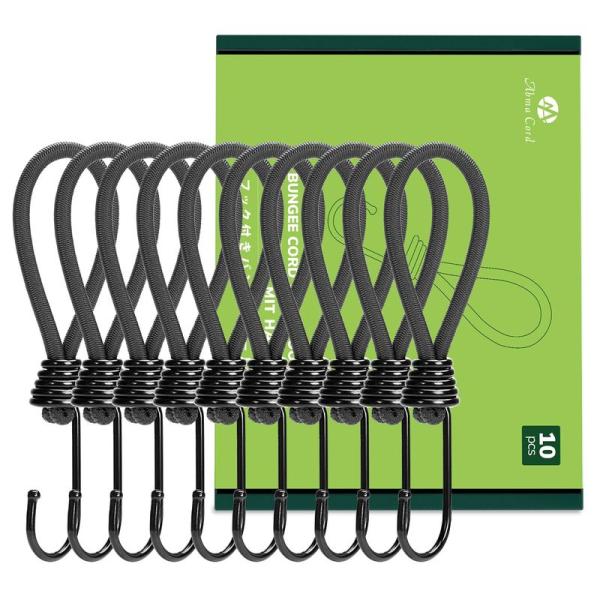【商品名】　Abma Cord ストレッチコード ゴムフック 全長15/18/20/23cm 10本組 ロープフック ループバンジー テント・タープ・張 【商品説明】　・?y?K?????z?t?b?N?t????o???W?[?R?[?h...