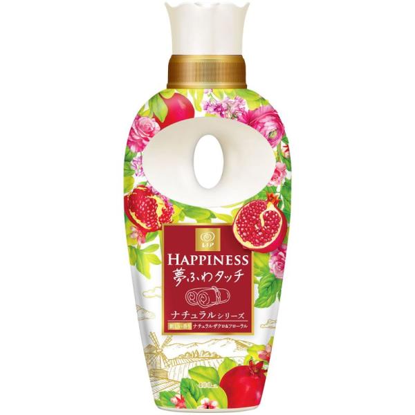 【商品名】　レノアハピネス 夢ふわタッチ 柔軟剤 ナチュラルザクロ&amp;フローラル 本体 480mL 【商品説明】　・1?T???????????*?i?`???????????B???m?A?n?s?l?X?????^?b?`???5...