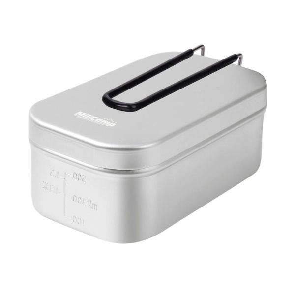 【商品名】　MiliCamp メスティン 飯盒 MR-250 Pro メモリ付き 吹きこぼれ抑止溝付き アウトドア 調理器具 ハンゴウ キャンプ飯 2合 【商品説明】　・???y?A???}?C?g???H?z?????????V?[?Y?...