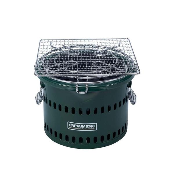 【商品名】　キャプテンスタッグ 炭焼き名人万能七輪(水冷式) M-6482 外径280×高さ210mm 【商品説明】　 【サイズ】　高さ : 27.80 cm　横幅 : 30.20 cm　奥行 : 30.80 cm　重量 : 3.10 kg...