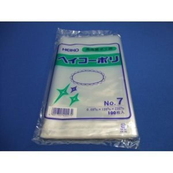 【商品名】　No.7ヘイコーポリ袋0.03mm1箱/1000枚入（1束100枚ポリ入Ｘ10束）120mm×230mm（日本ブイシーエス）VCS66107 【商品説明】　・Material: LDPE・Perforated outlet. T...